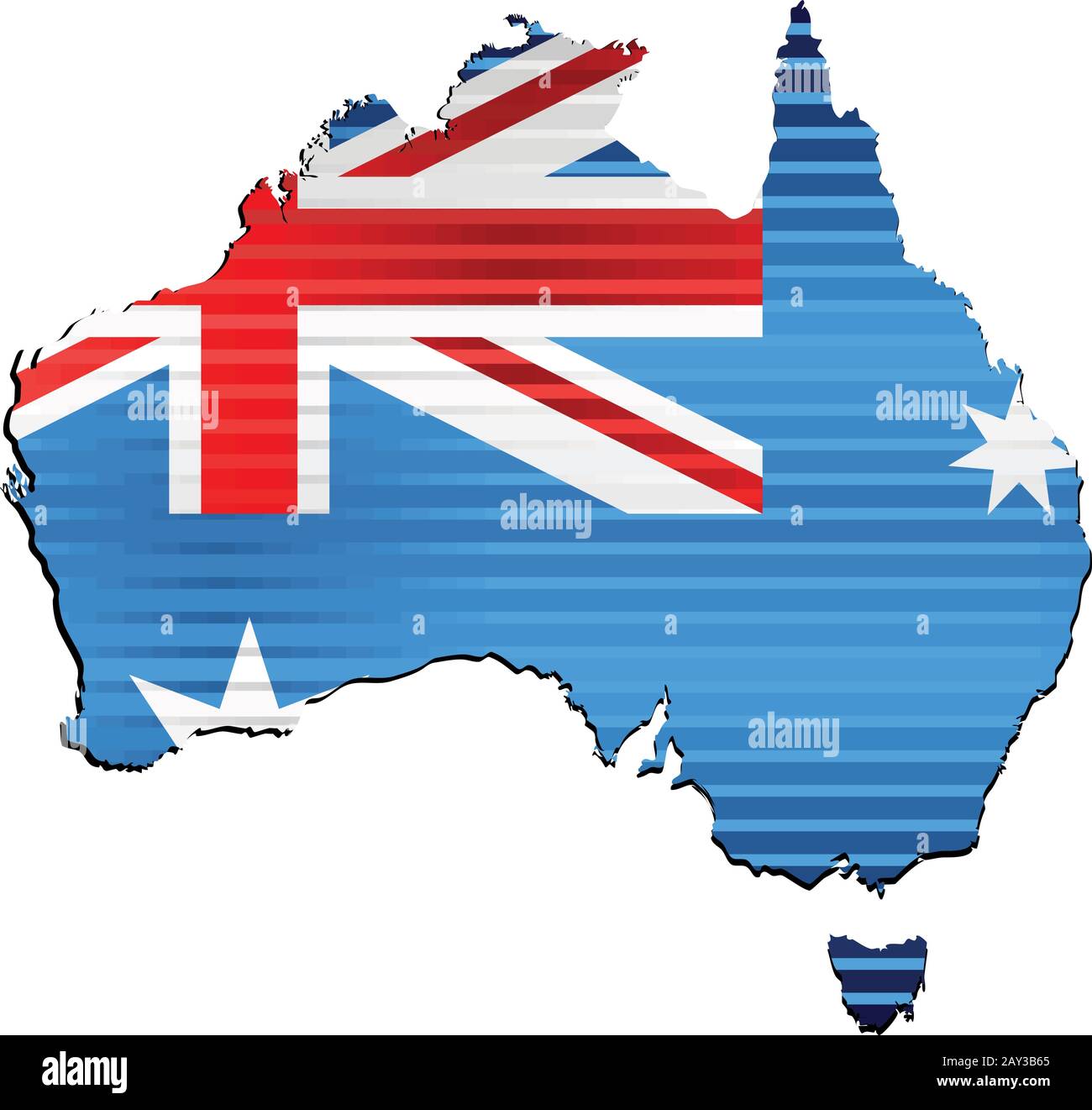 Shiny Grunge map of the Australia - Illustration, Three Dimensional Map ...