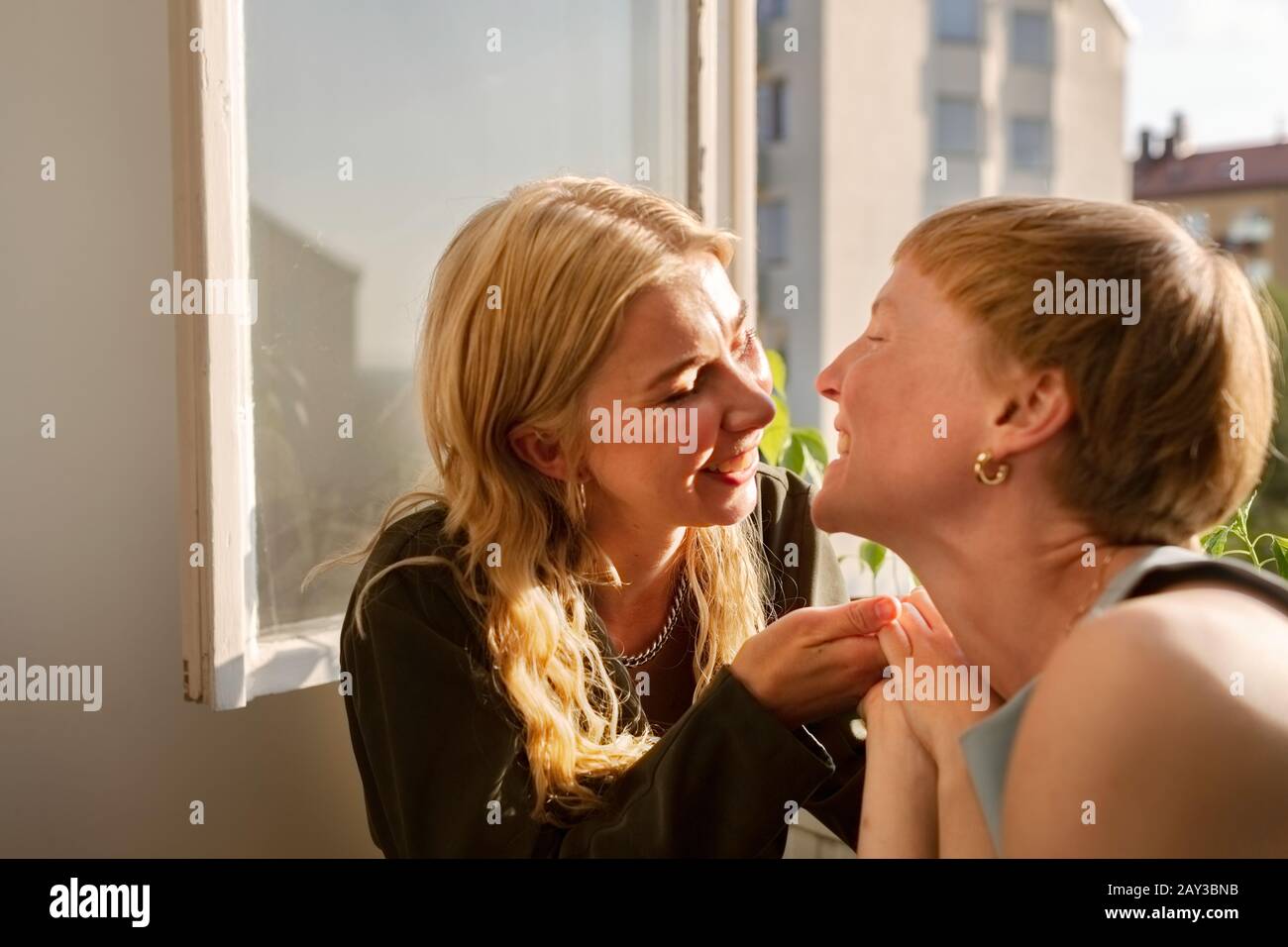 Happy female couple Stock Photo - Alamy