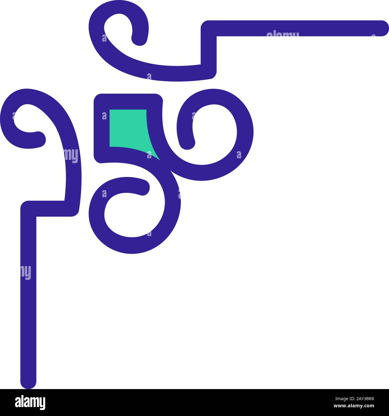 border corner frame is the vector icon. Isolated contour symbol ...