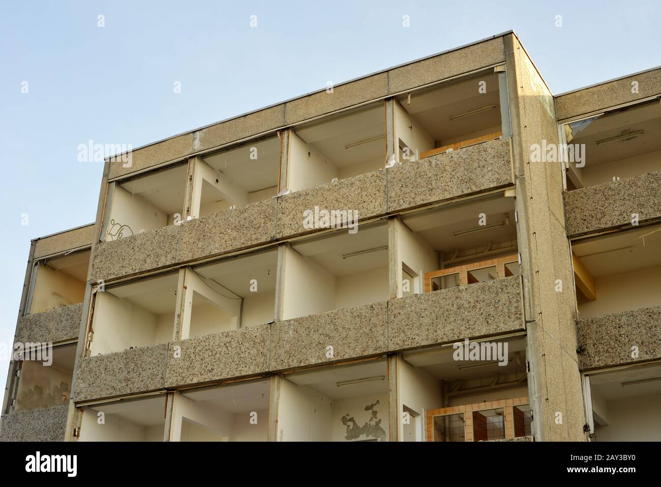Block of flat before demolition in germany Stock Photo - Alamy