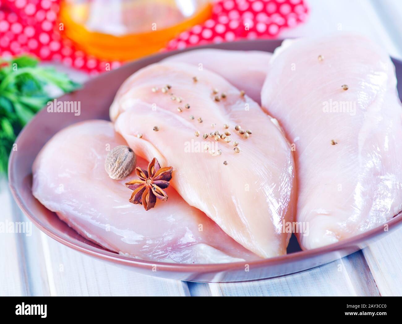 raw chicken fillet Stock Photo - Alamy