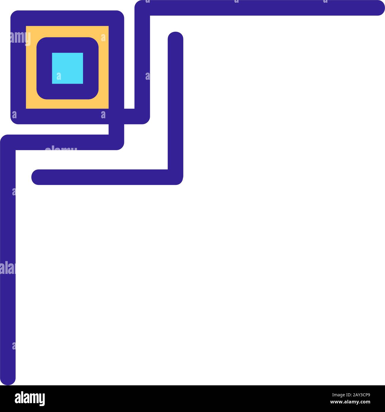 border corner frame is the vector icon. Isolated contour symbol ...