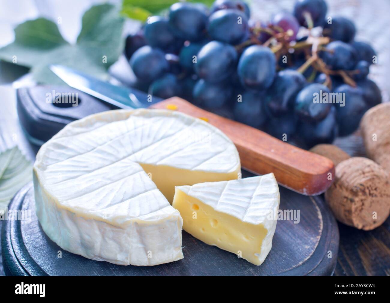 White mould full fat soft cheese hi-res stock photography and images ...