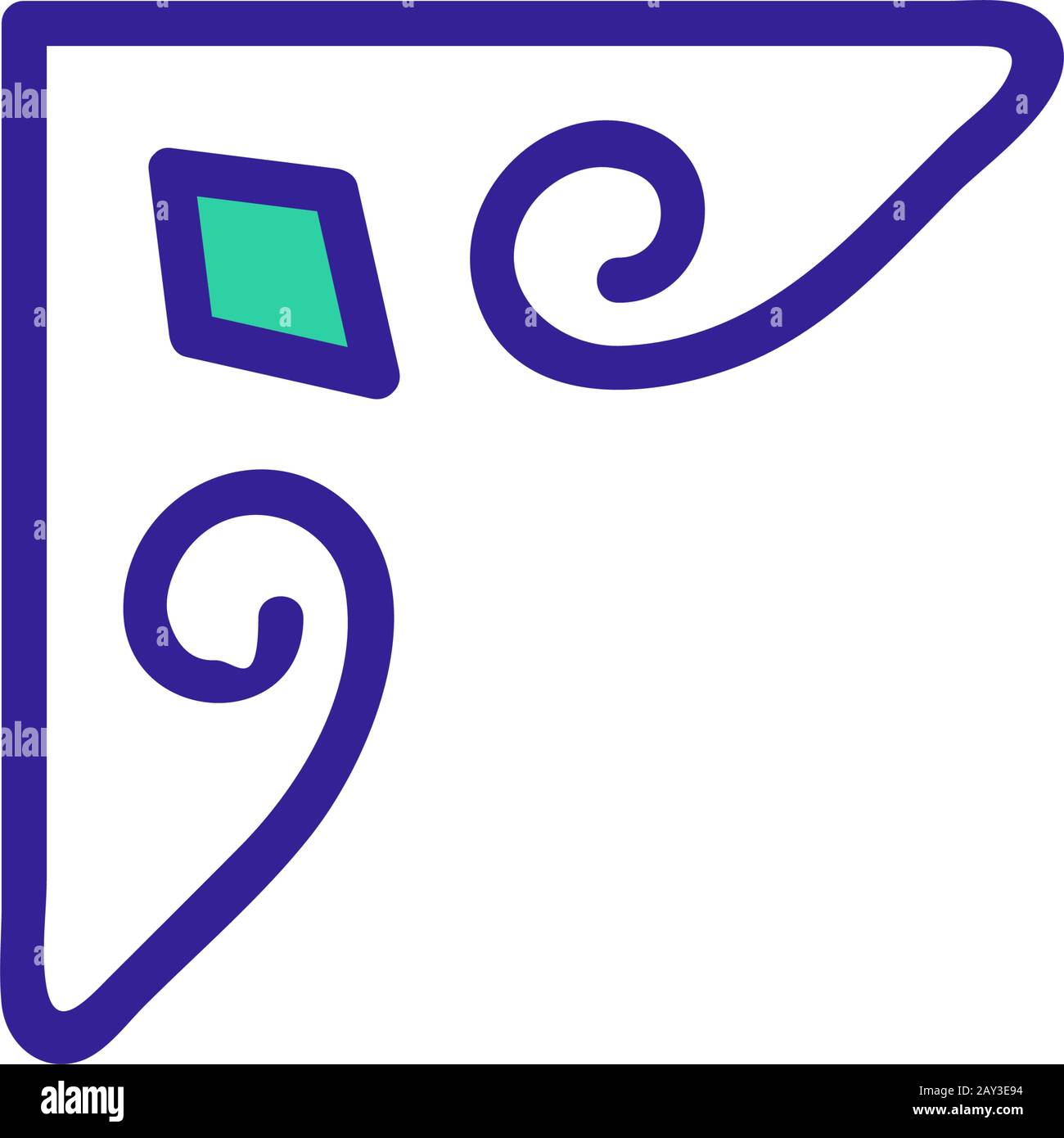 border corner frame is the vector icon. Isolated contour symbol ...