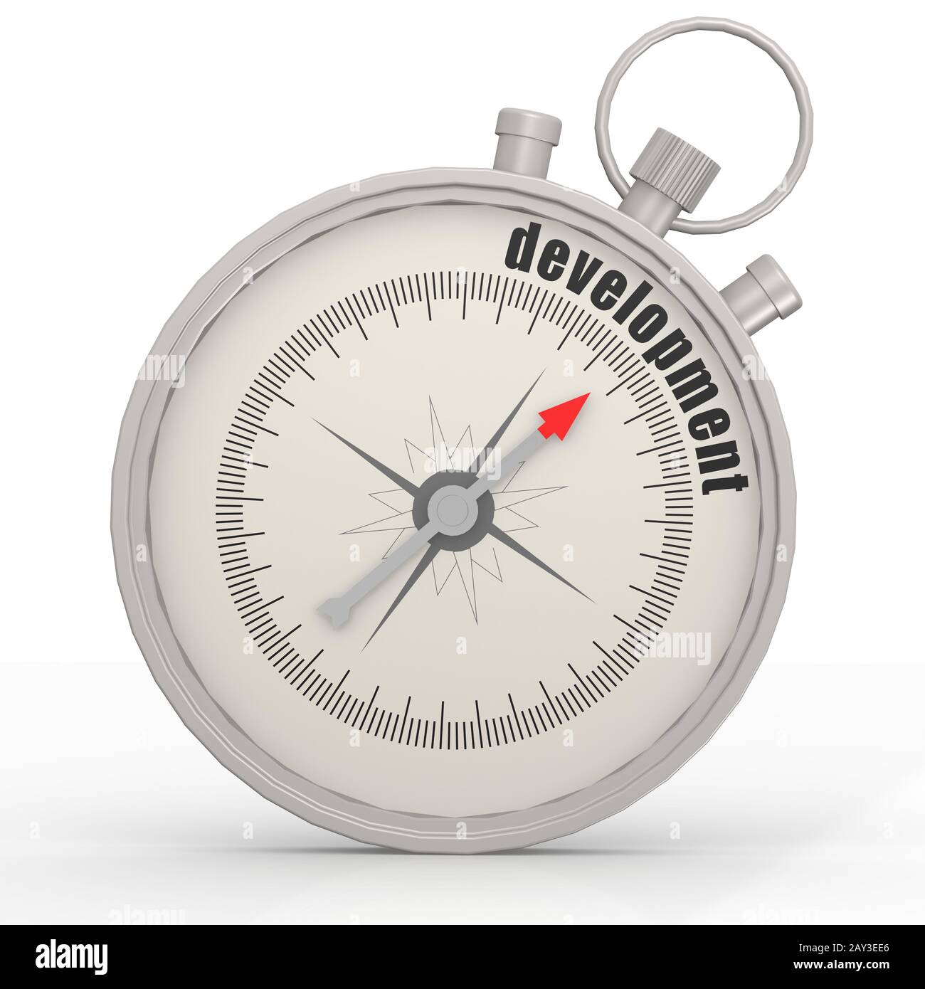 Development word in the compass Stock Photo - Alamy