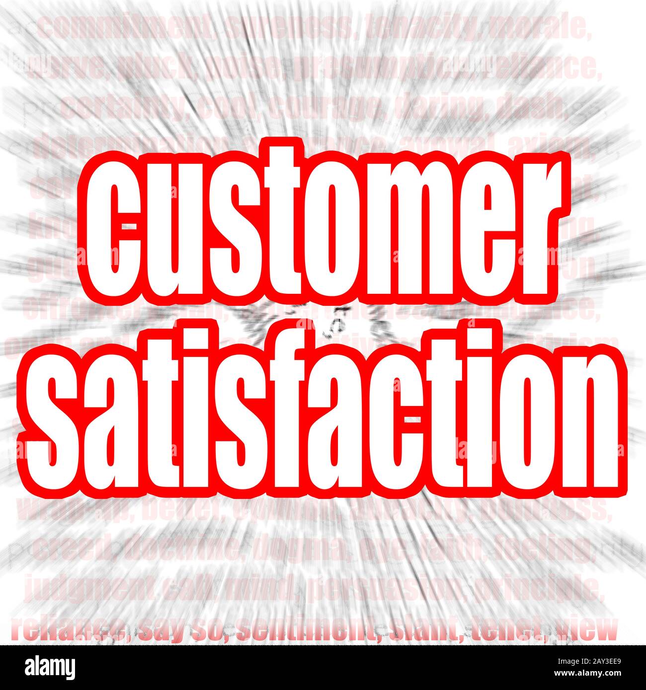 Customer satisfaction word Stock Photo - Alamy