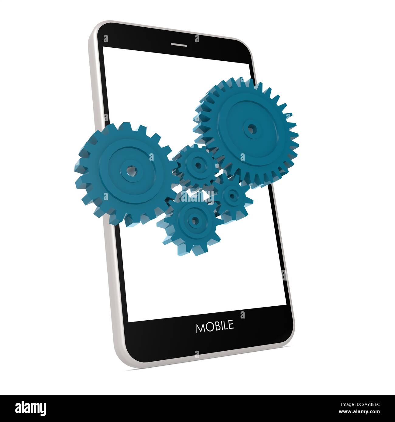 Mobile development icon smartphone Cut Out Stock Images & Pictures - Alamy