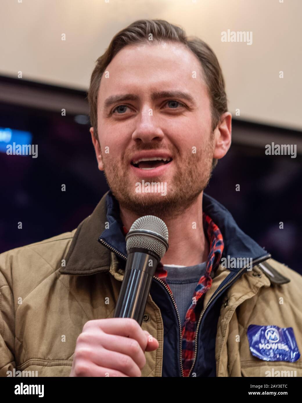 US Congressional candidate from New Hampshire Matt Mowers thoughtfully ...