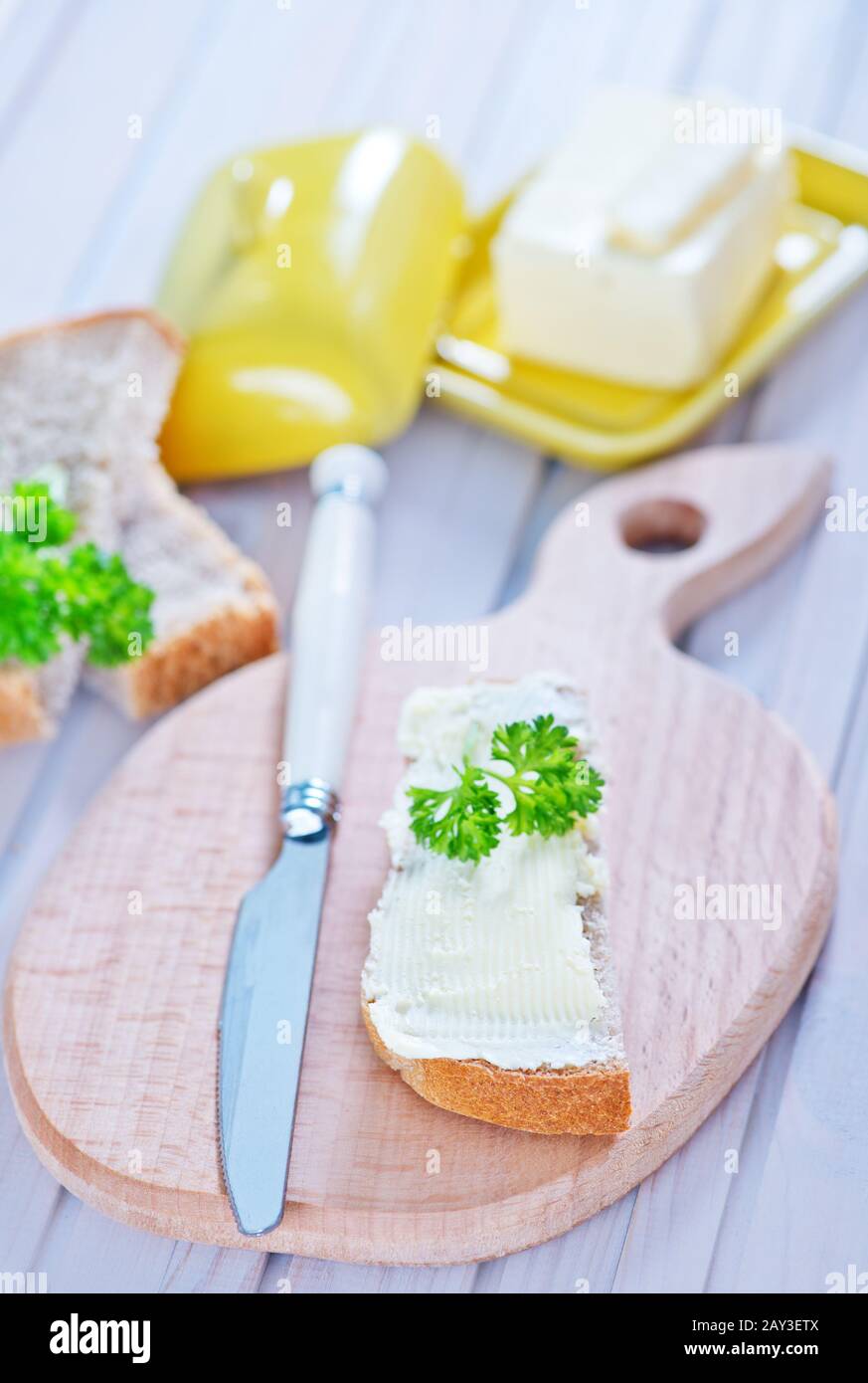 bread with butter Stock Photo - Alamy