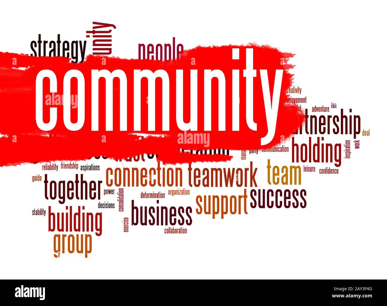 Community word cloud Stock Photo - Alamy