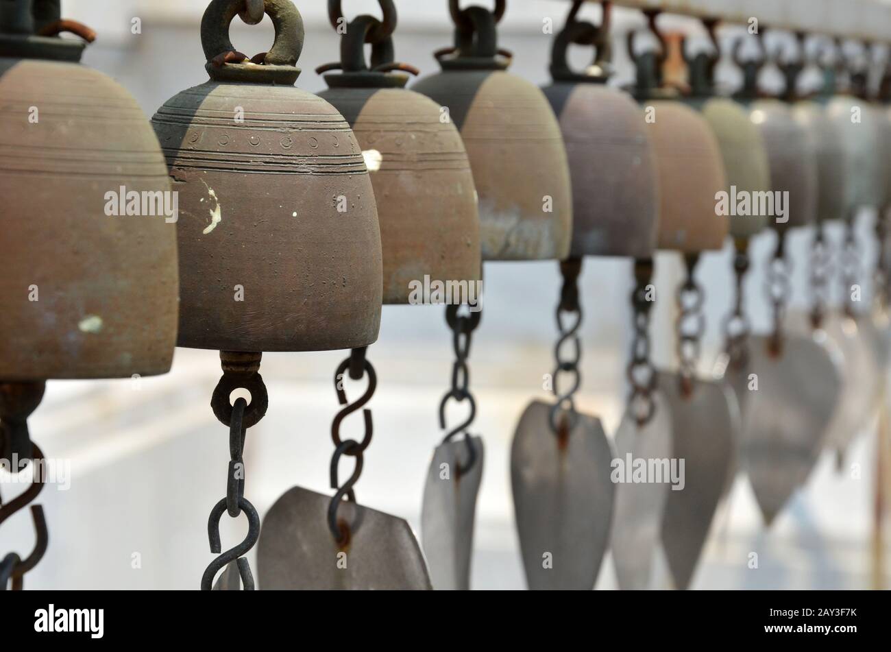 Holy bell of ceremony in temple of Thailand Stock Photo - Alamy