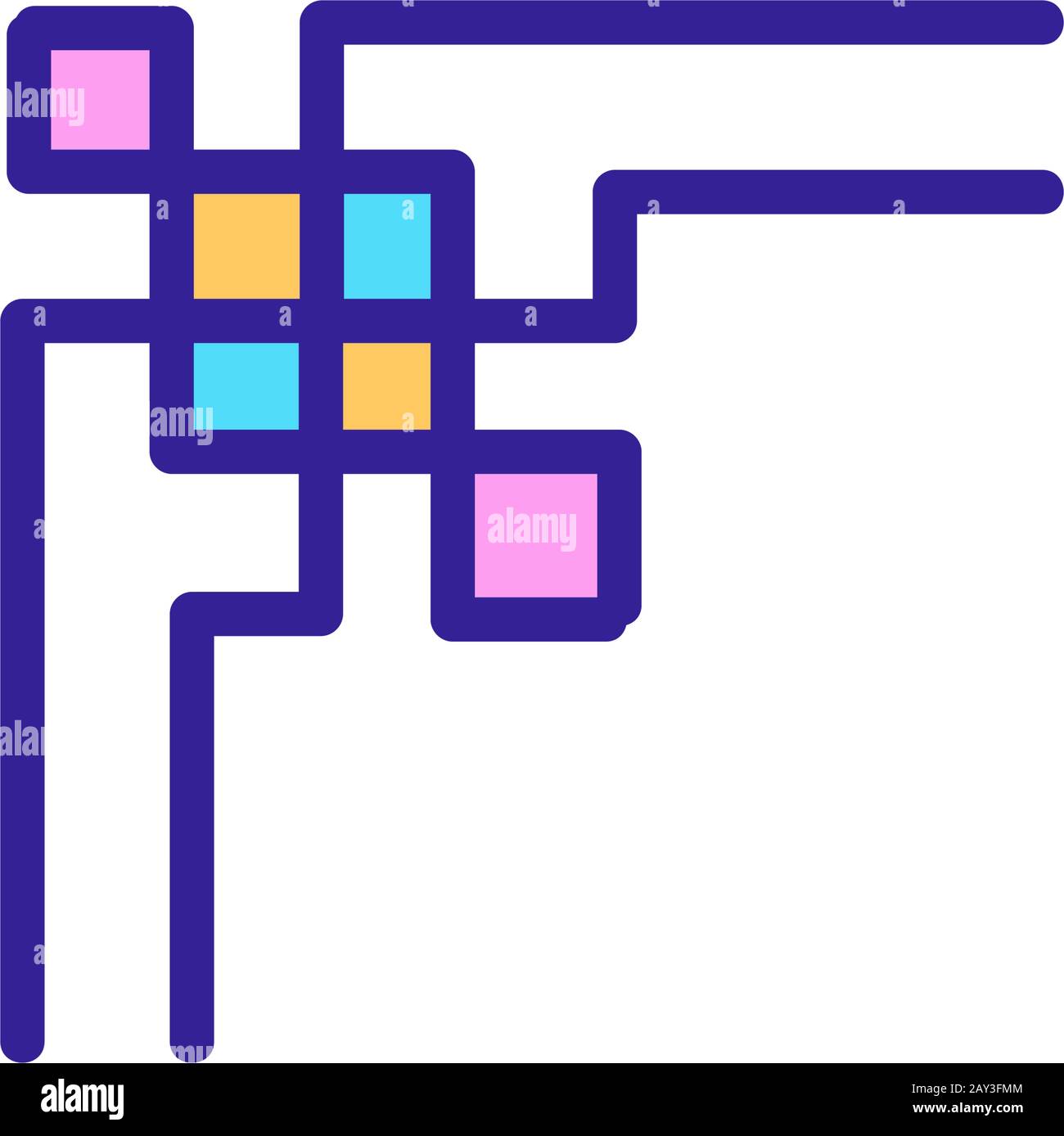 border corner frame is the vector icon. Isolated contour symbol ...