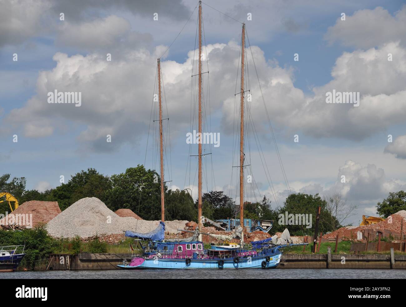 Sailing ship in Friedrichstadt Stock Photo - Alamy
