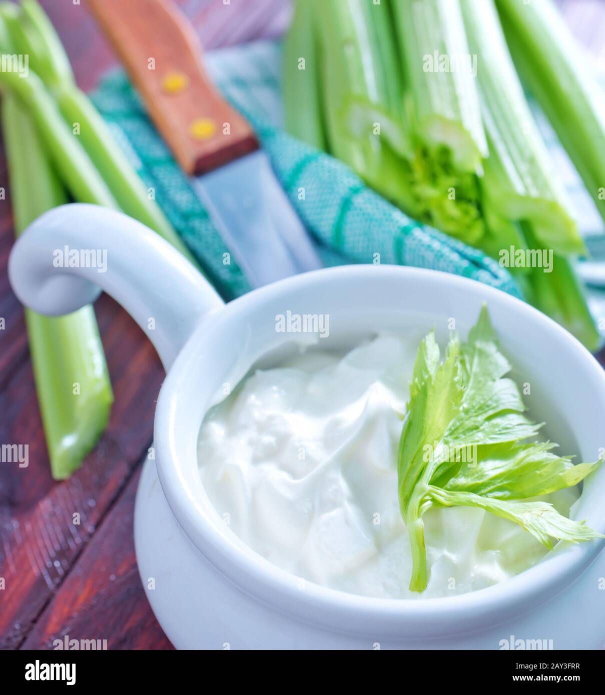 Yoghurt and celery hi-res stock photography and images - Alamy