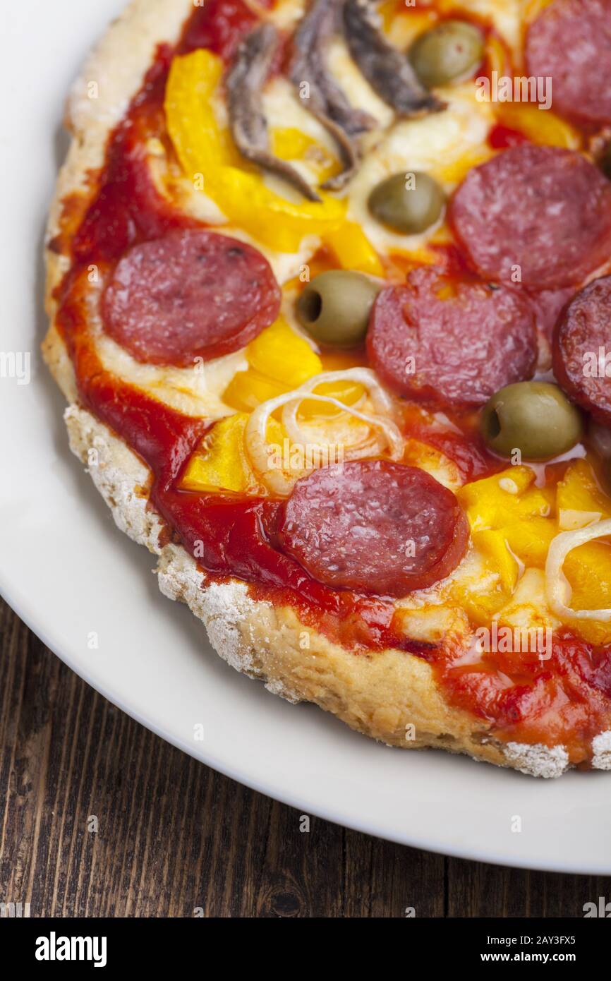 Closeup a pizza Stock Photo - Alamy