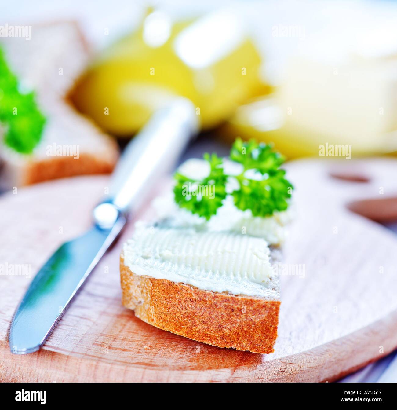 bread with butter Stock Photo - Alamy