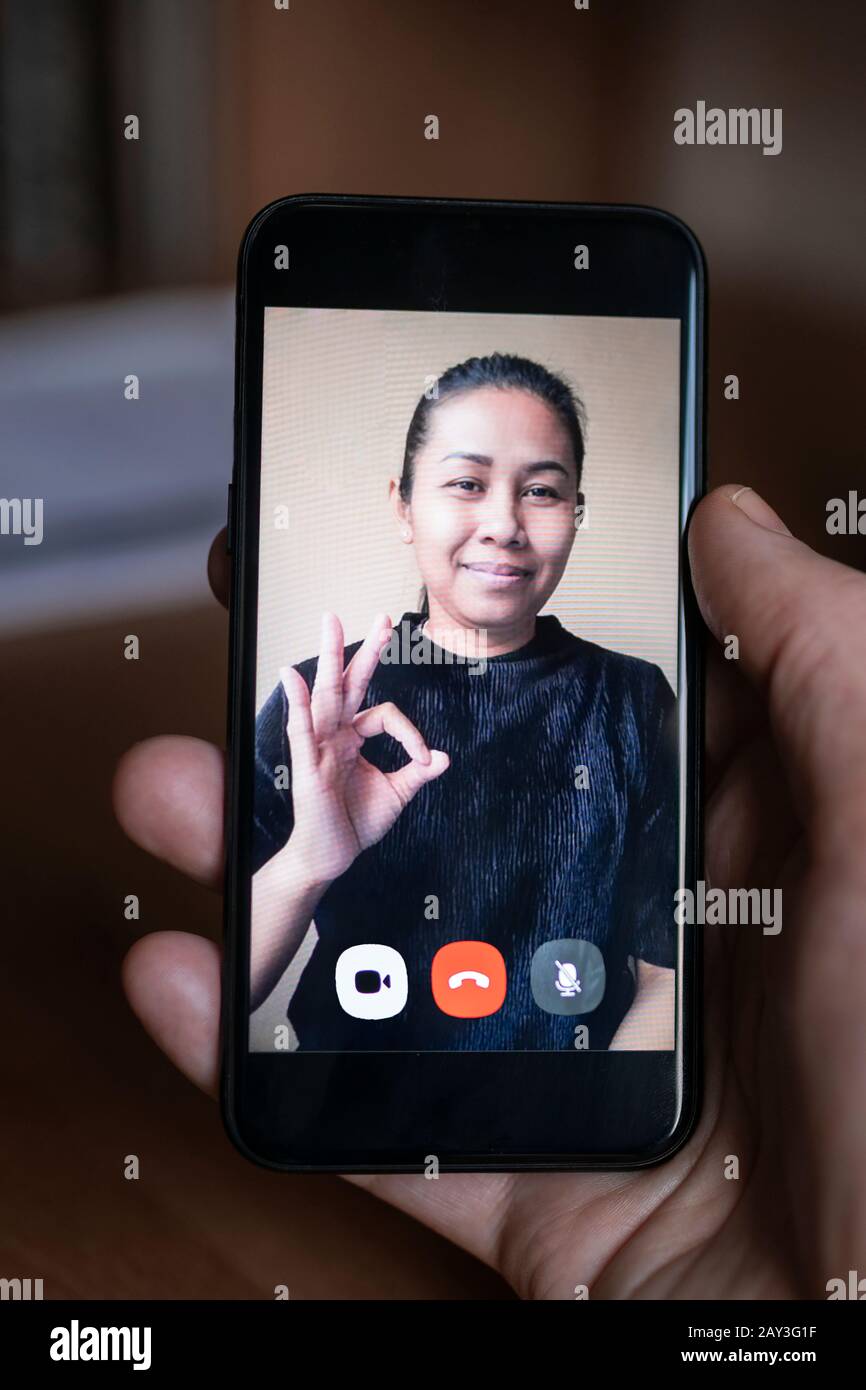 Deaf woman sign language hi-res stock photography and images - Alamy