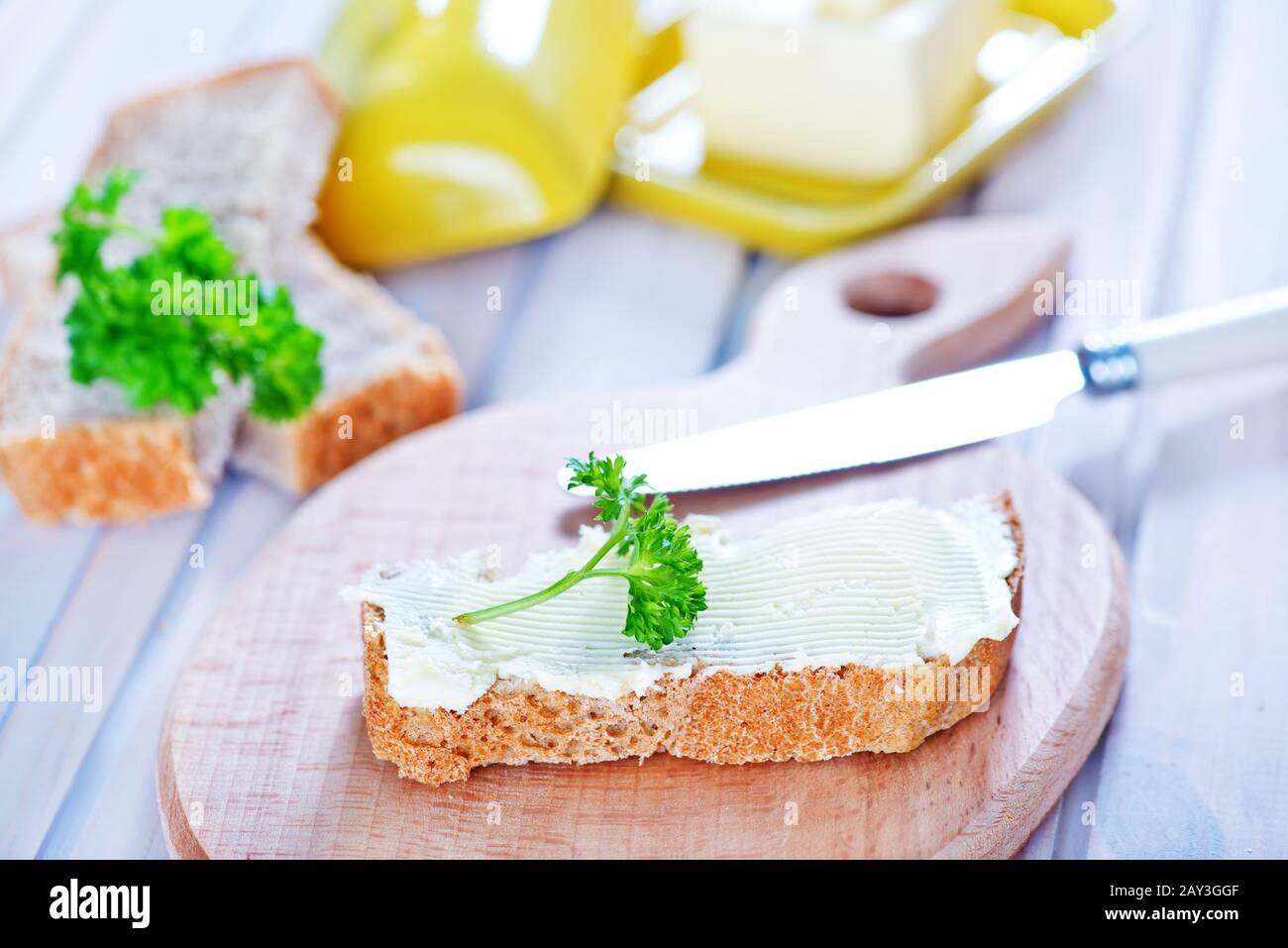 bread with butter Stock Photo - Alamy