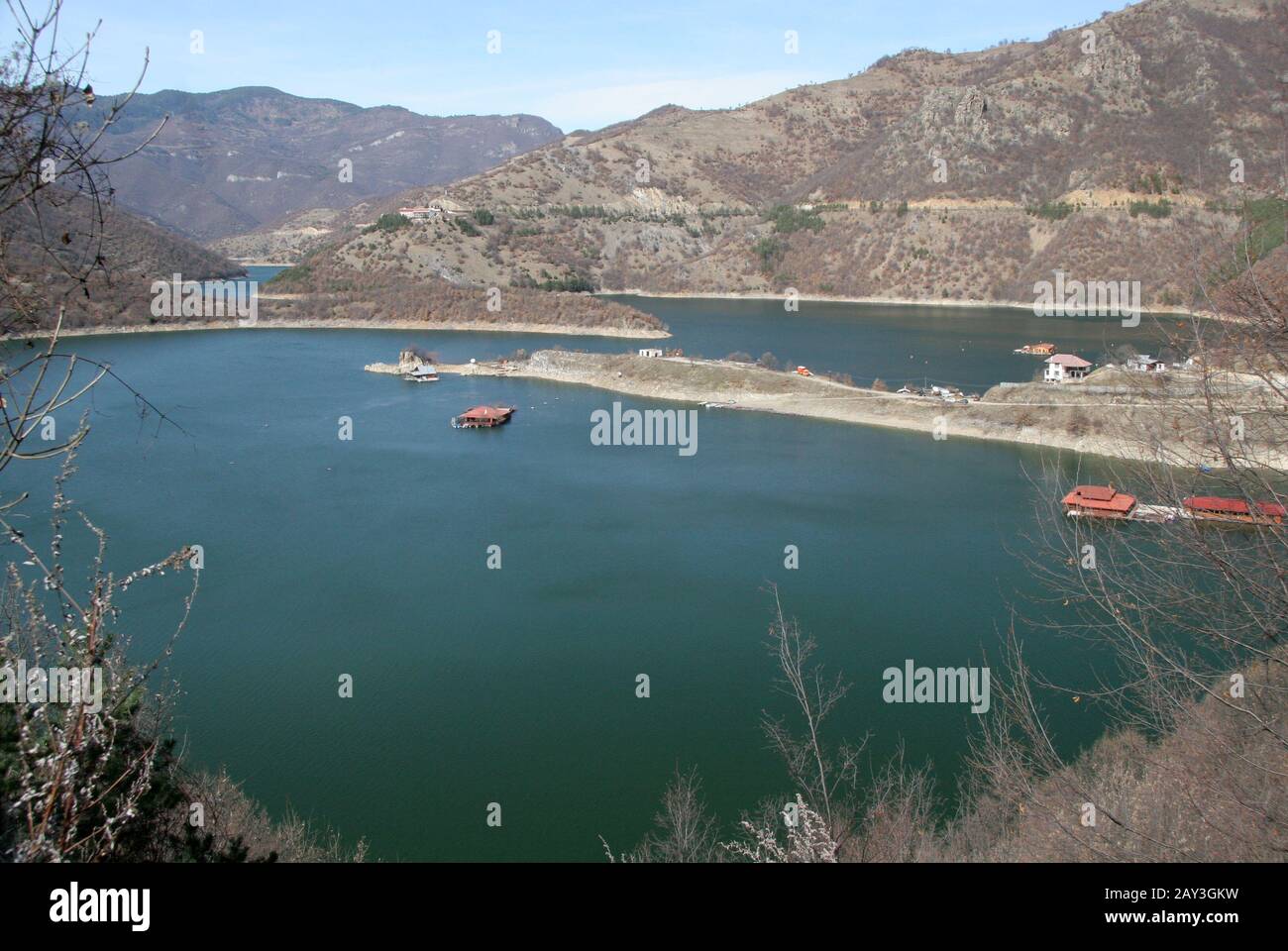 Vacha Reservoir or Antonivanovtsi Reservoir. Vacha Cascade involving ...