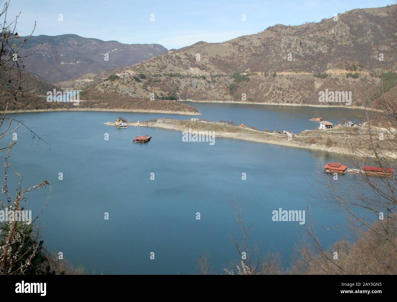 Vacha Reservoir or Antonivanovtsi Reservoir. Vacha Cascade involving ...