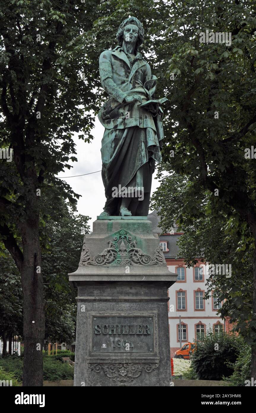 Schiller Monument in Mainz Stock Photo - Alamy