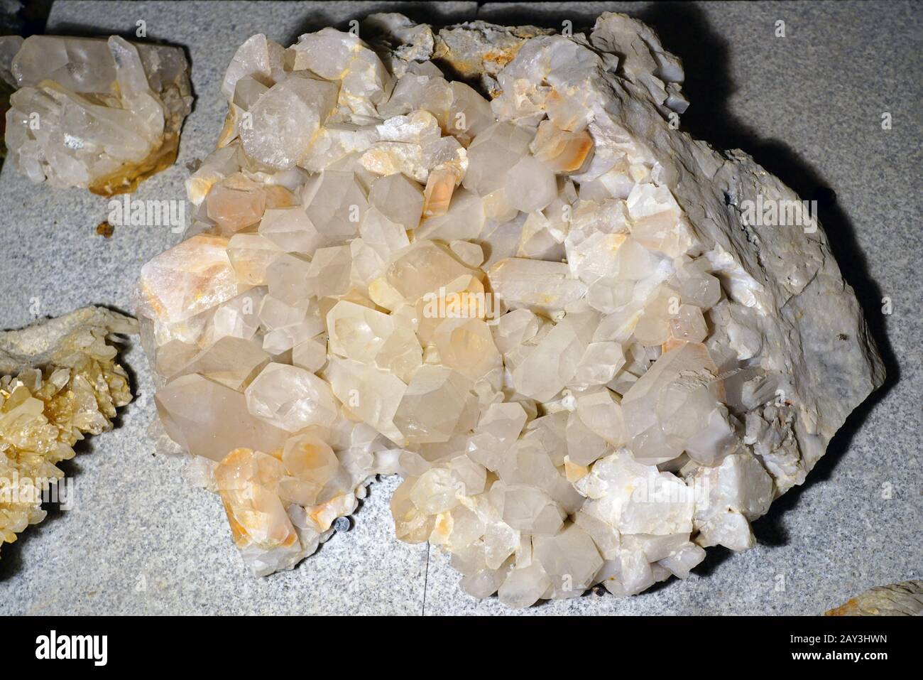 View of quartz crystal stones in Chamonix, France Stock Photo - Alamy