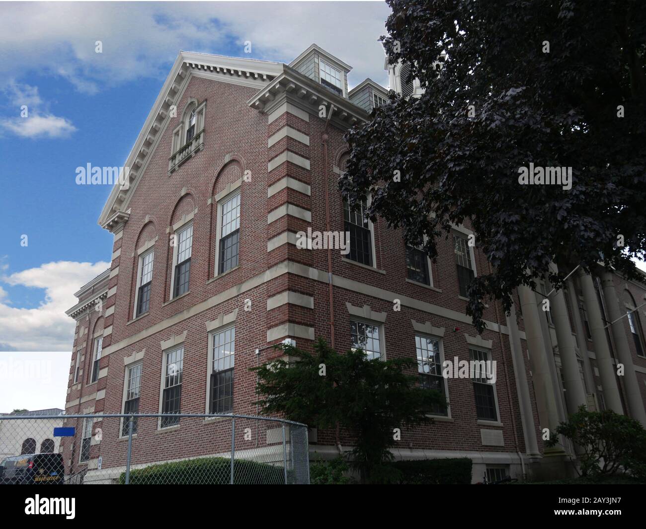 Newport, Rhode Island-September 2017: Cropped, side view of the Newport ...