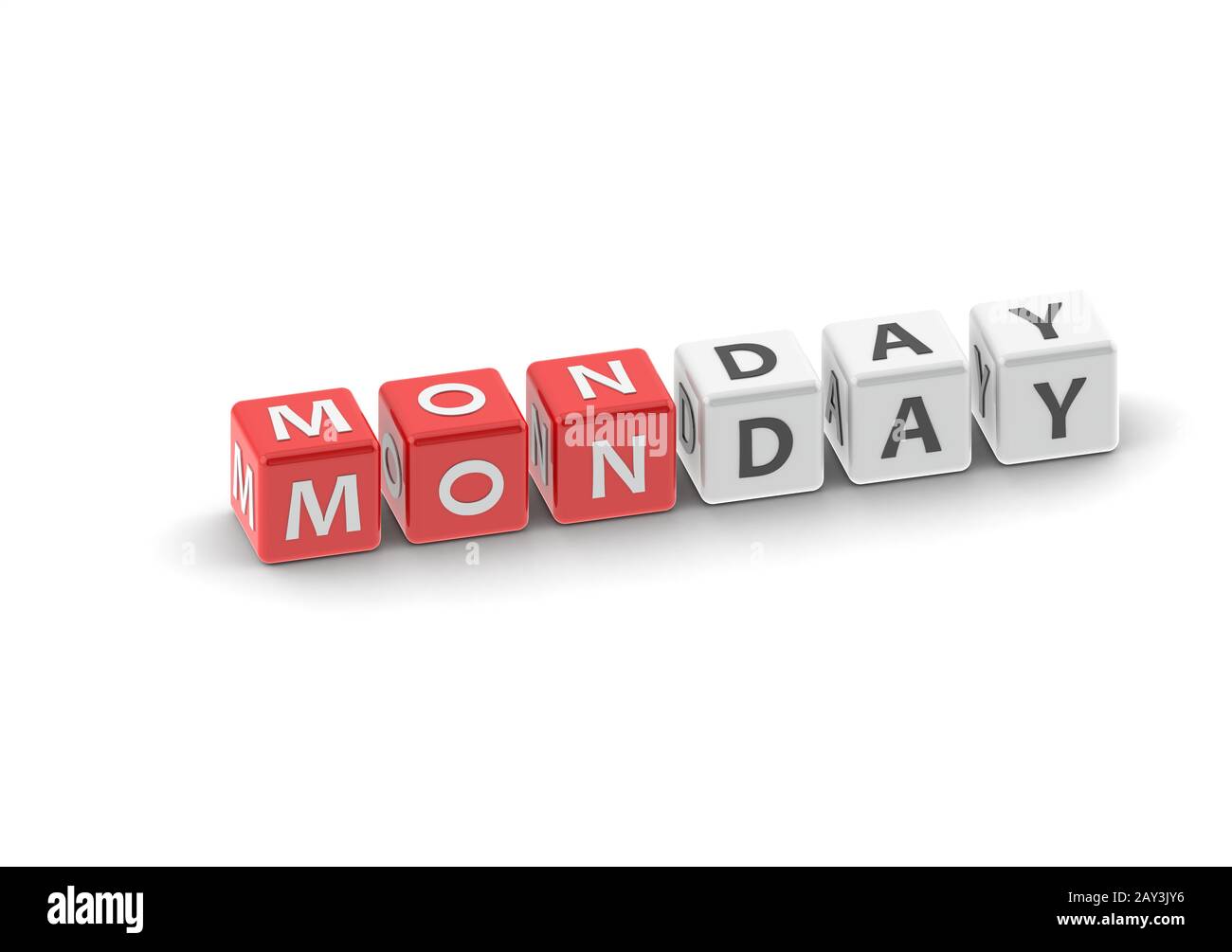 Monday puzzle word Stock Photo - Alamy