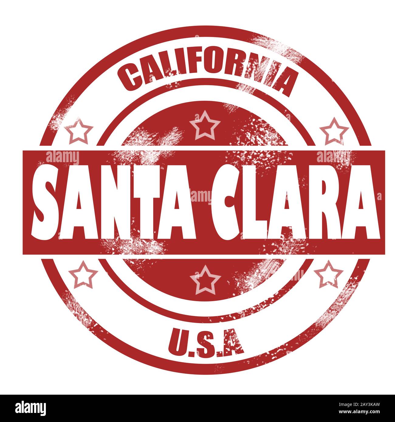 Santa Clara Stamp Stock Photo - Alamy