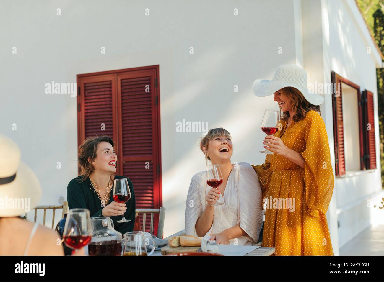Happy female friends together Stock Photo - Alamy