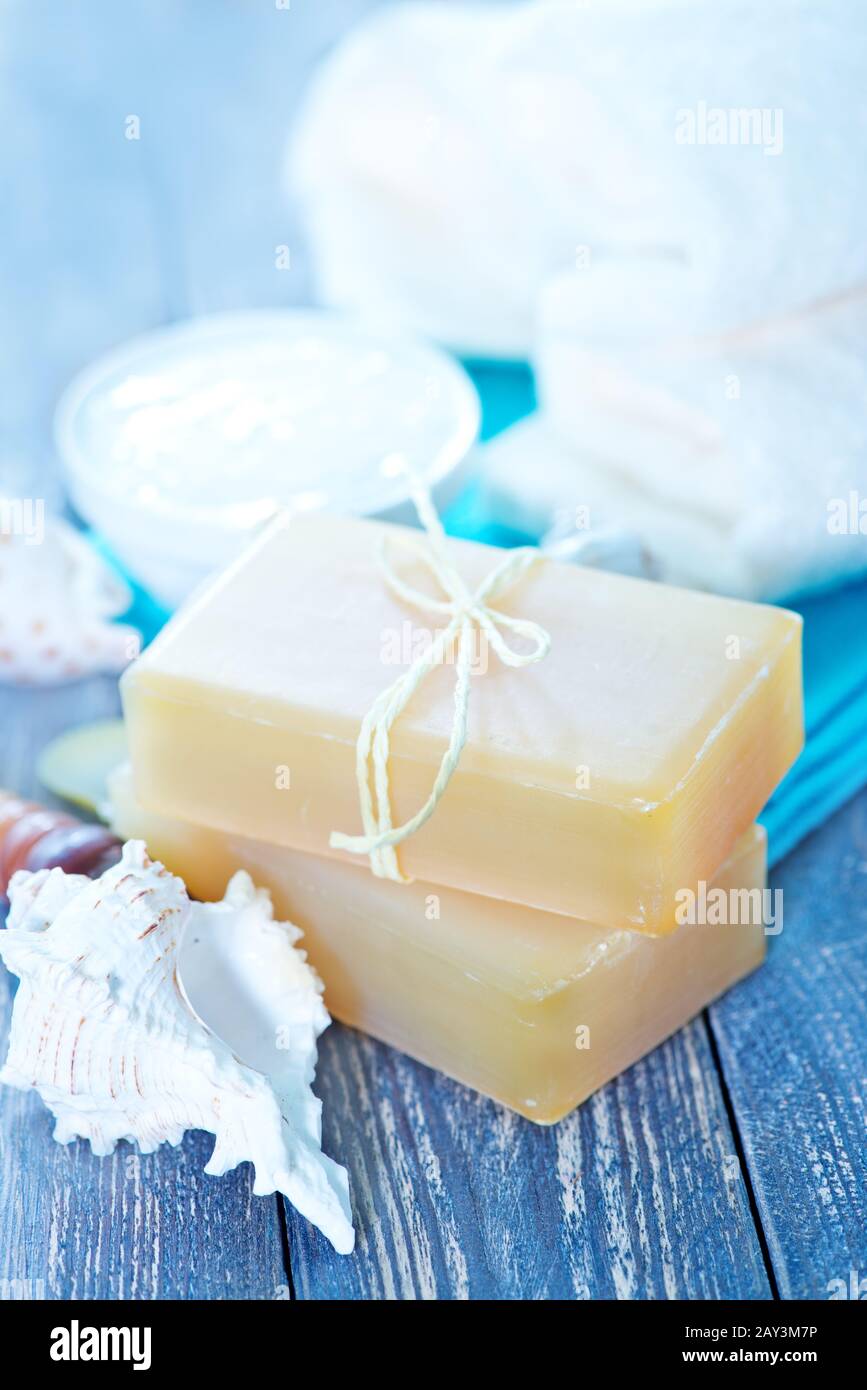 Soap and Body Lotion Stock Photo - Alamy