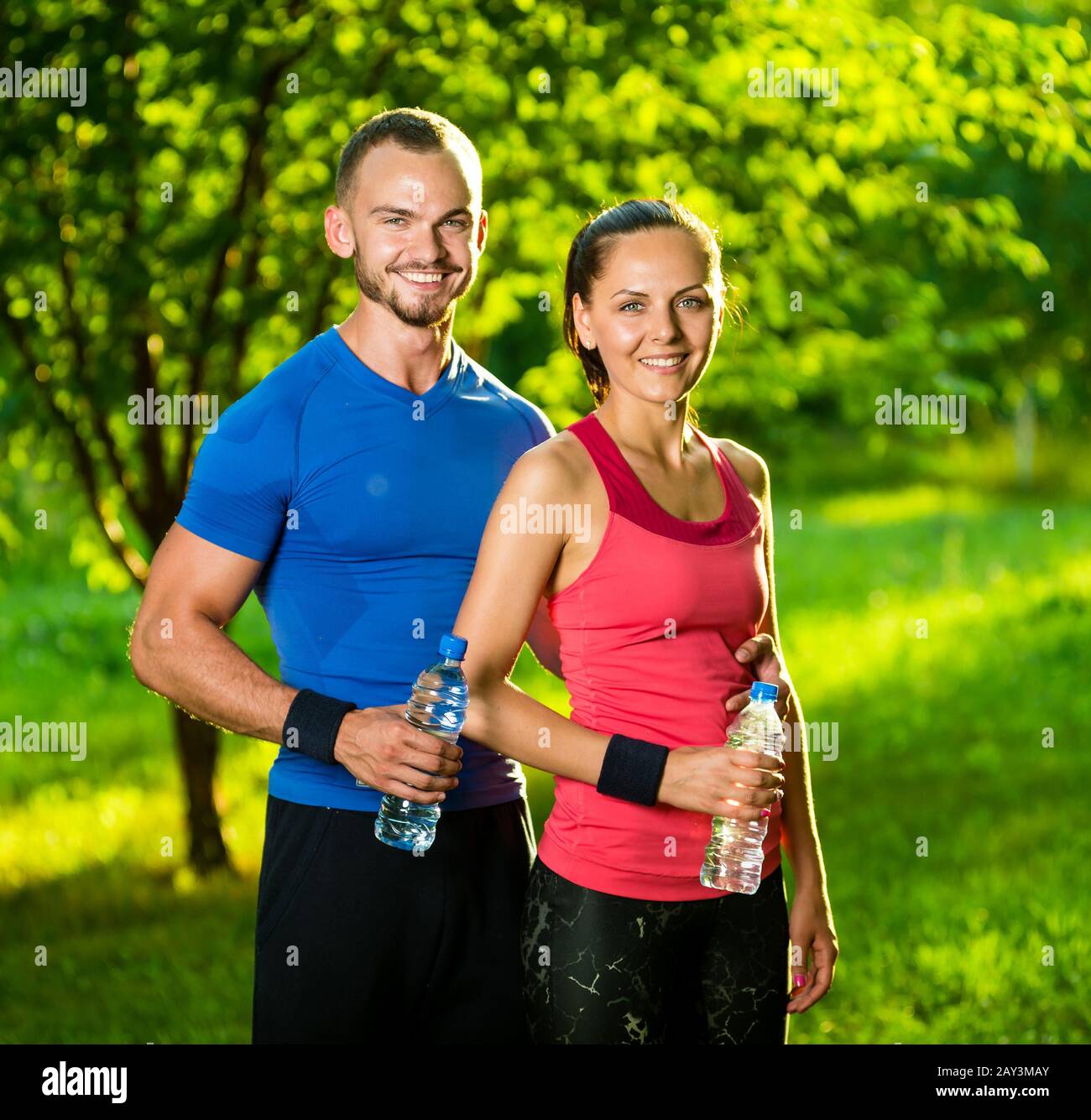 Drinking water together fun hi-res stock photography and images - Alamy