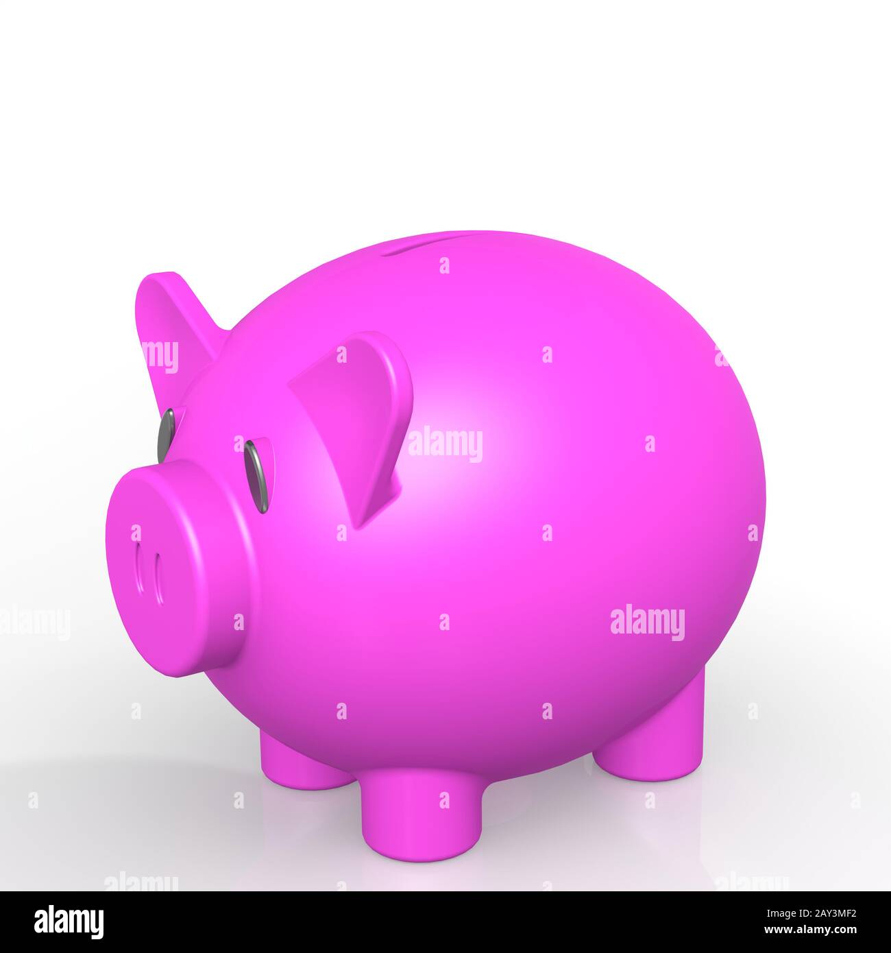 Pink isolated piggy bank Stock Photo - Alamy