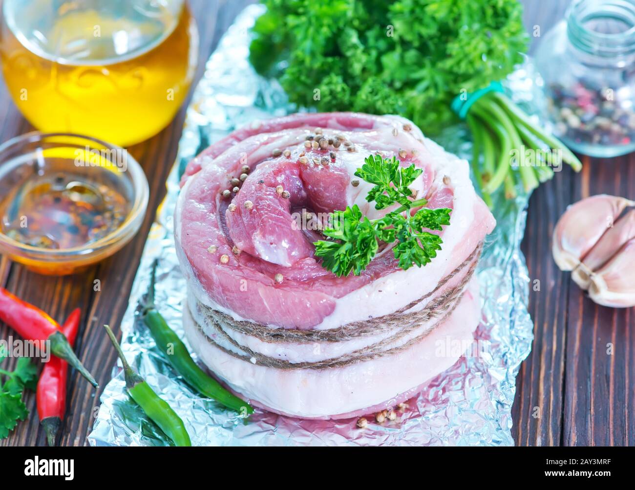 Beef roulade raw meat recipe hi-res stock photography and images - Alamy
