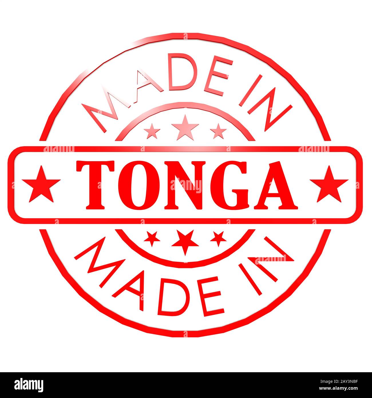 Made in Tonga red seal Stock Photo - Alamy