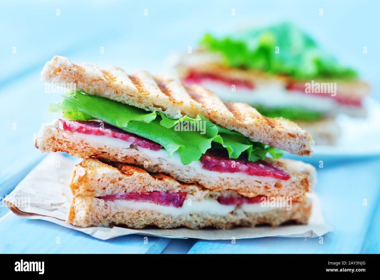 Chicken clubhouse sandwich hi-res stock photography and images - Alamy