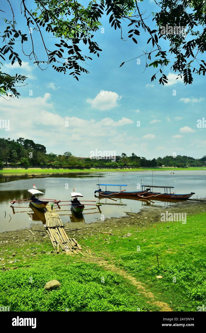 boat on the lake in West Java Stock Photo - Alamy