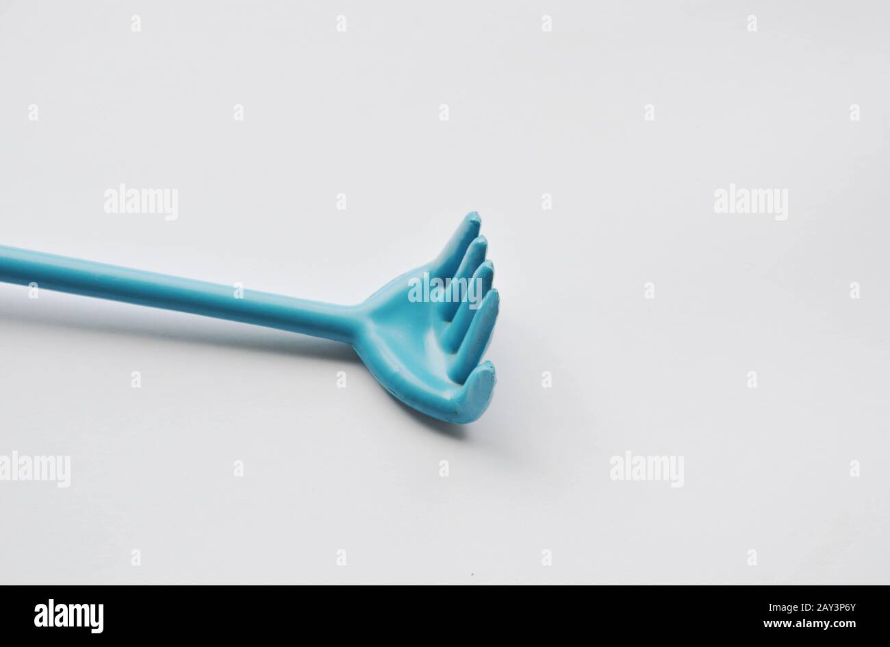 plastic scratched with long handle for back itchy on white background ...