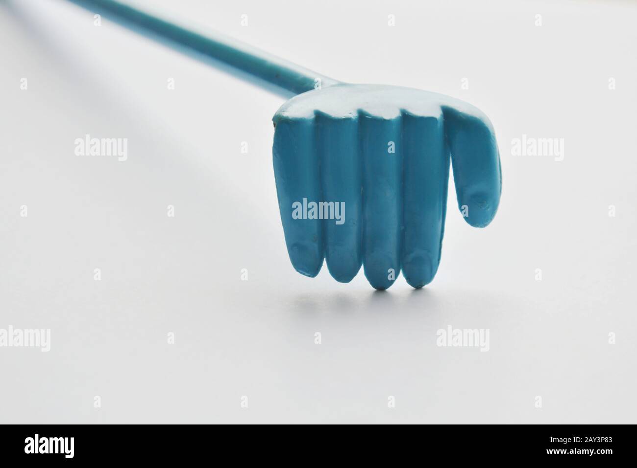 plastic scratched with long handle for back itchy on white background ...