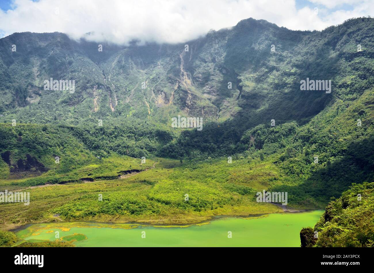 lake in mountains in West Java Stock Photo - Alamy