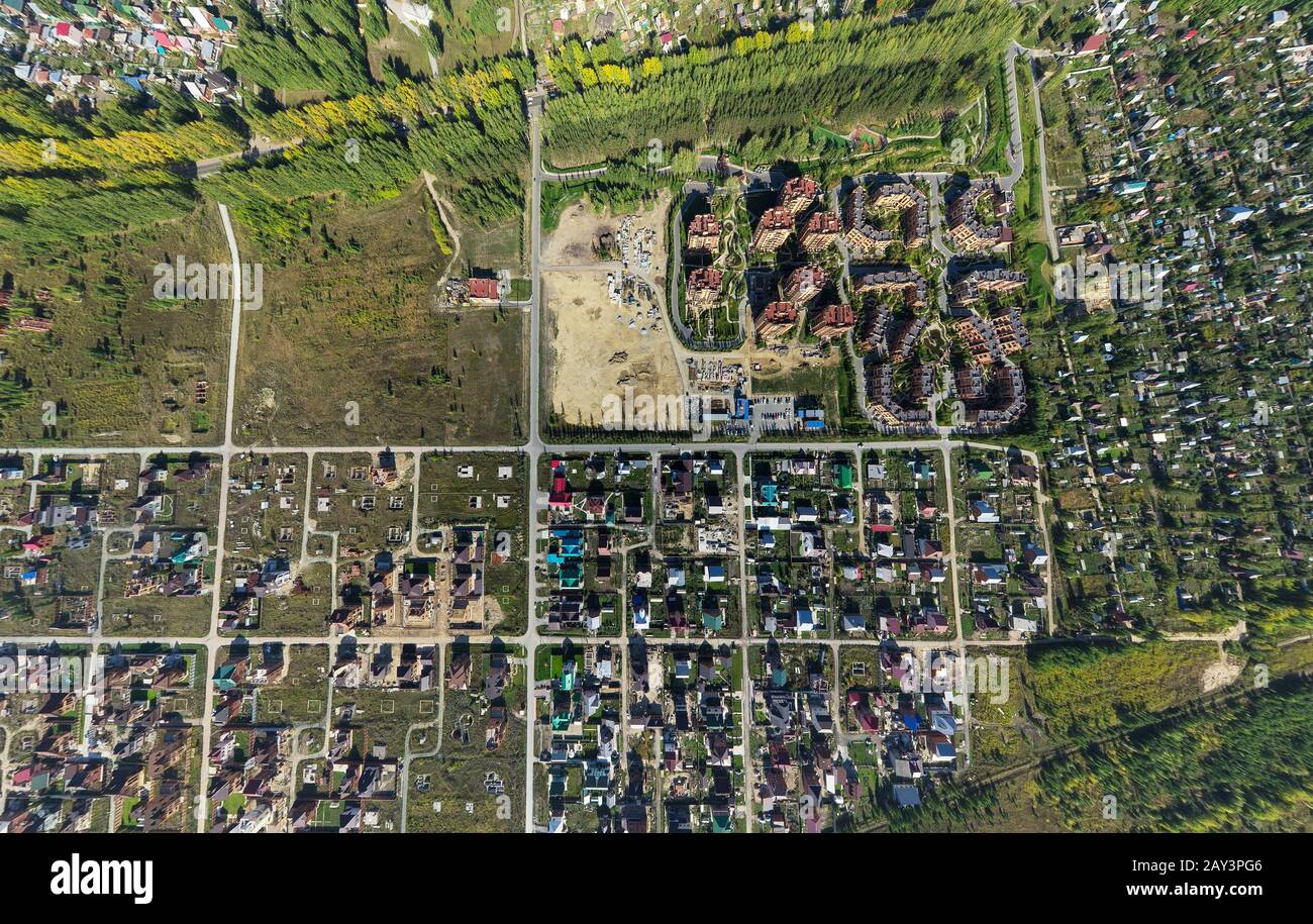 Aerial view center city state hi-res stock photography and images - Alamy