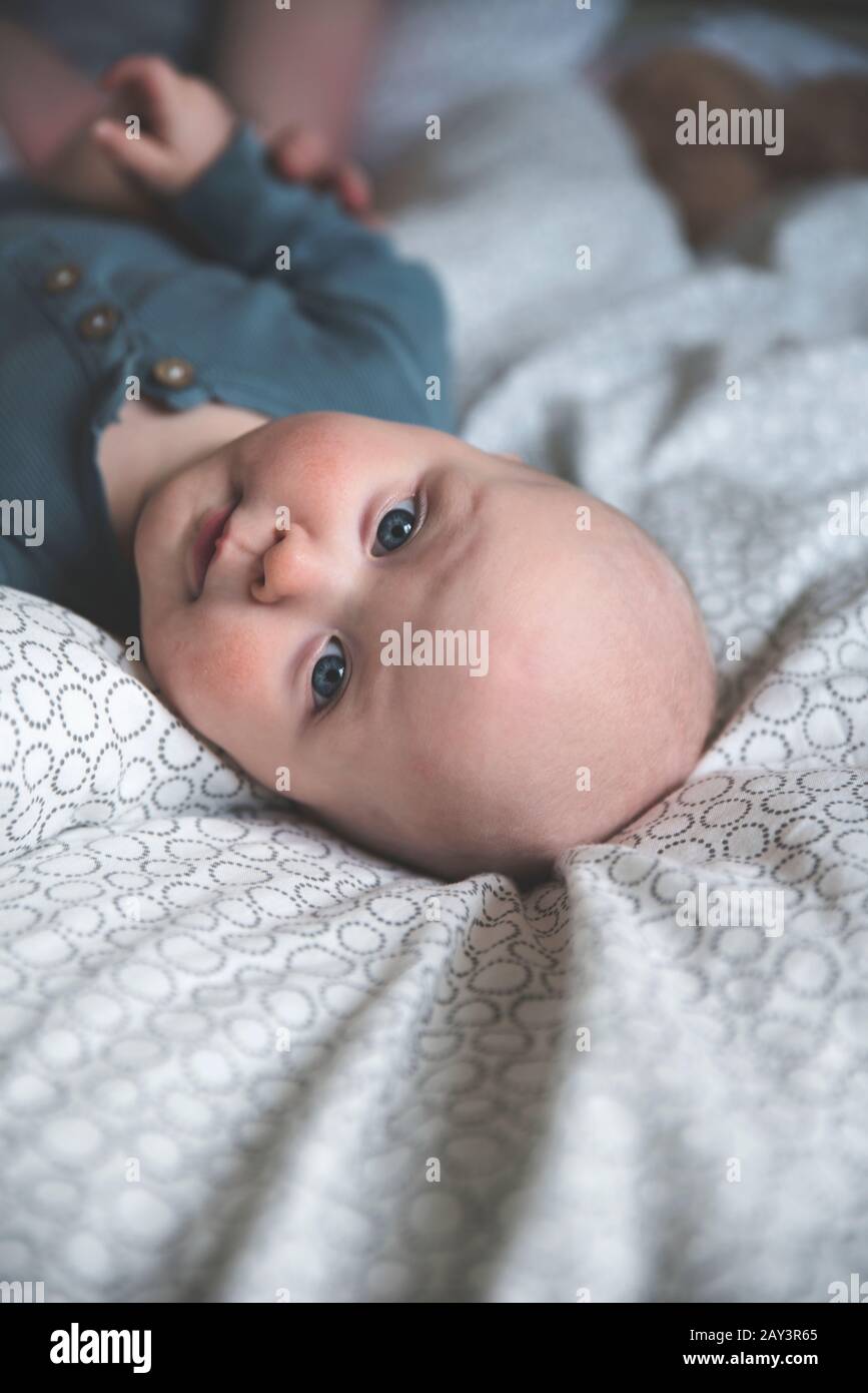 Baby looking at camera Stock Photo - Alamy