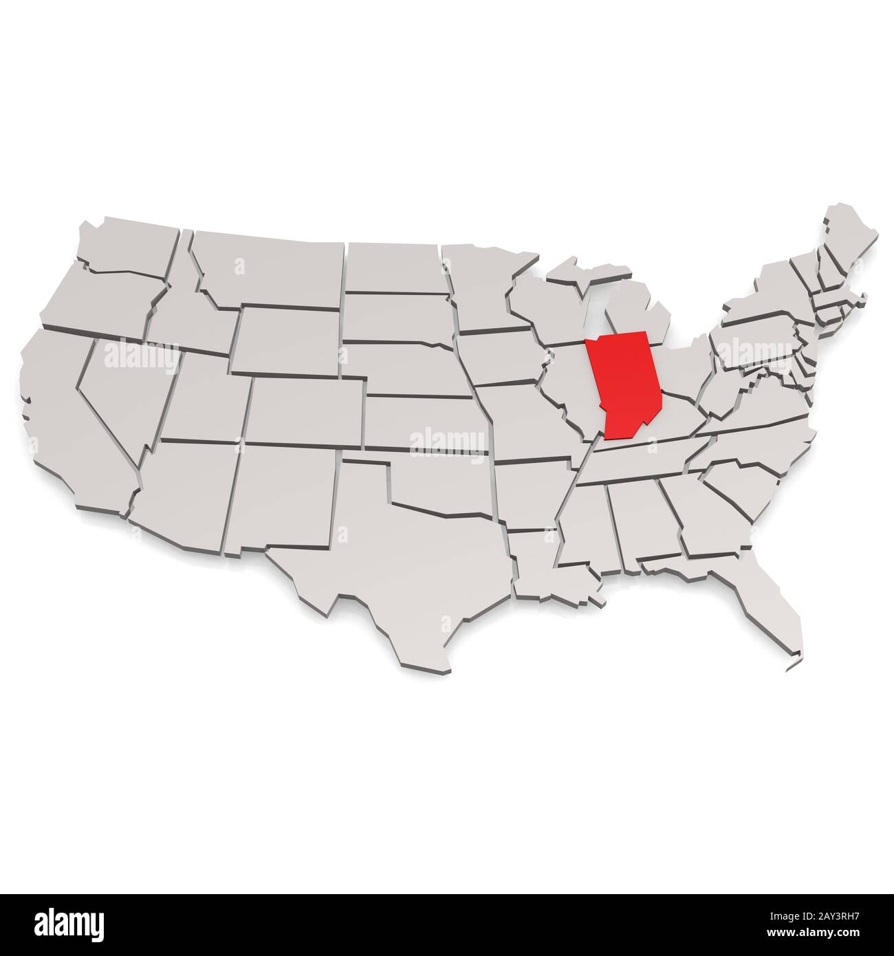 Map Of Indiana State High Resolution Stock Photography and Images - Alamy
