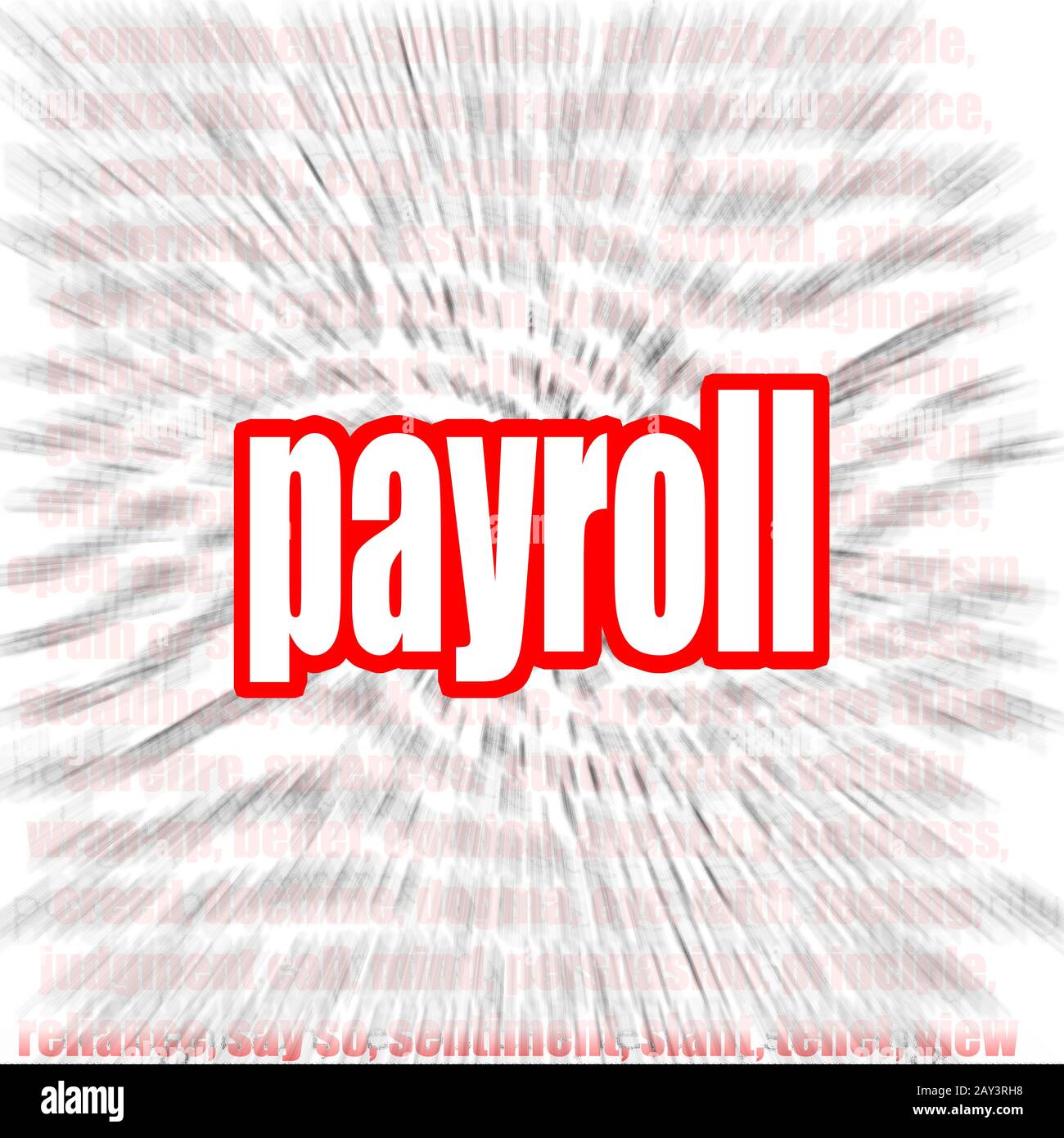 Payroll word cloud Stock Photo - Alamy