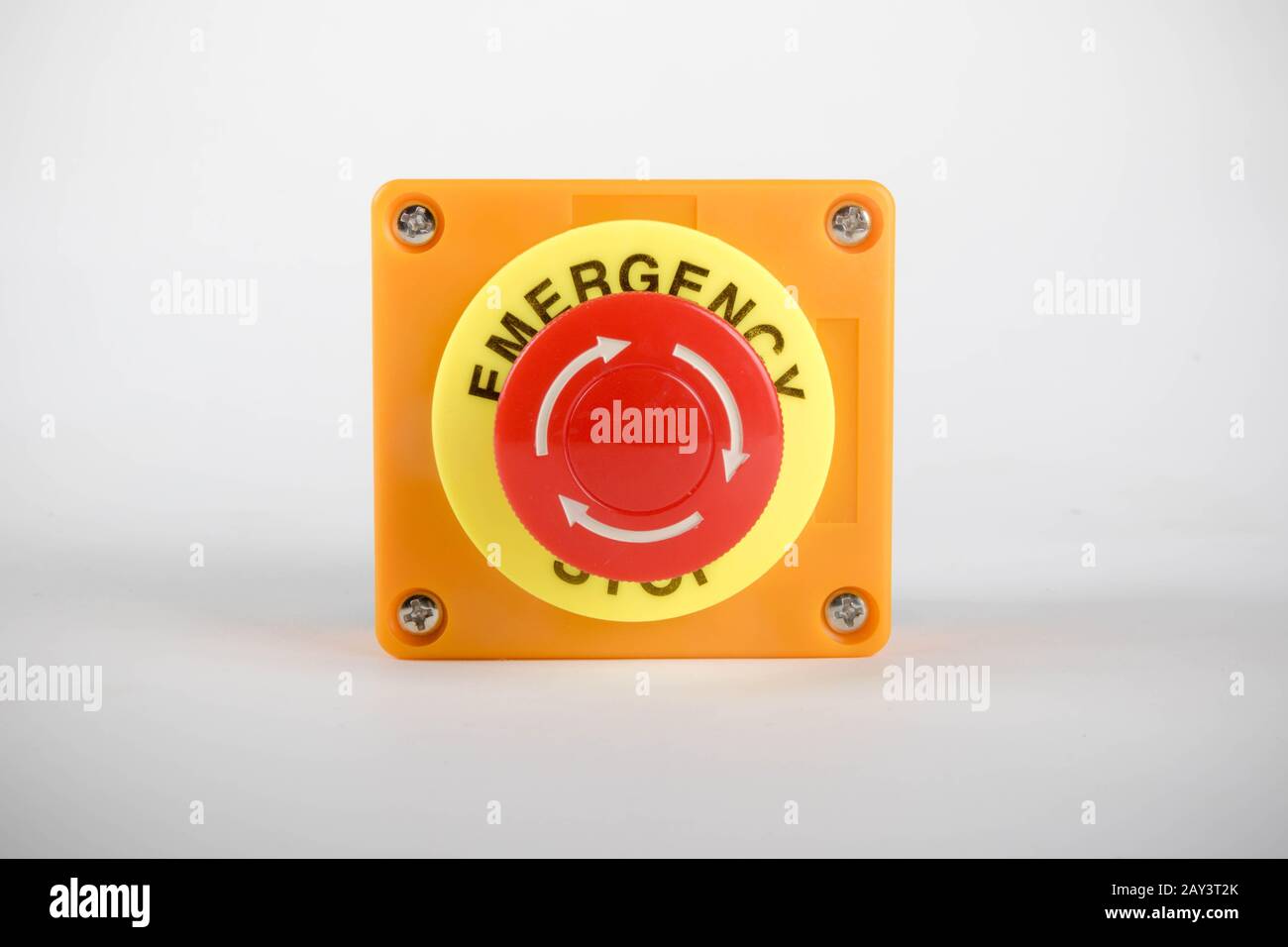An industrial emergency stop button Stock Photo - Alamy