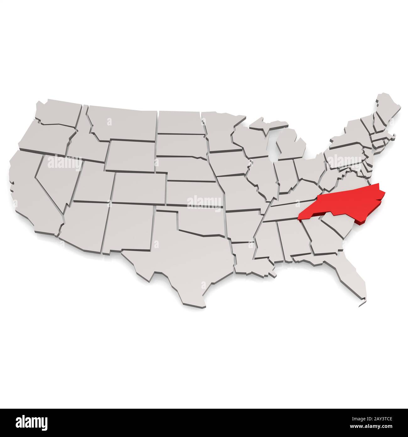 Physical map of north carolina hi-res stock photography and images - Alamy