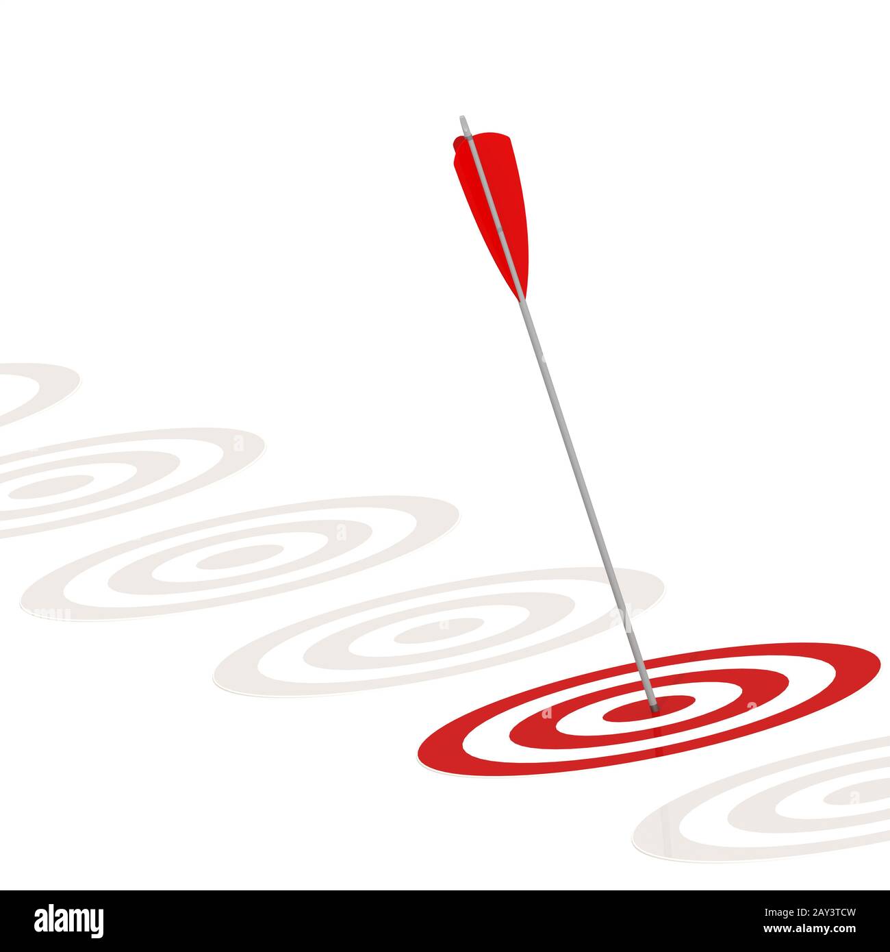 Red hitting the center of a blue board Stock Photo - Alamy