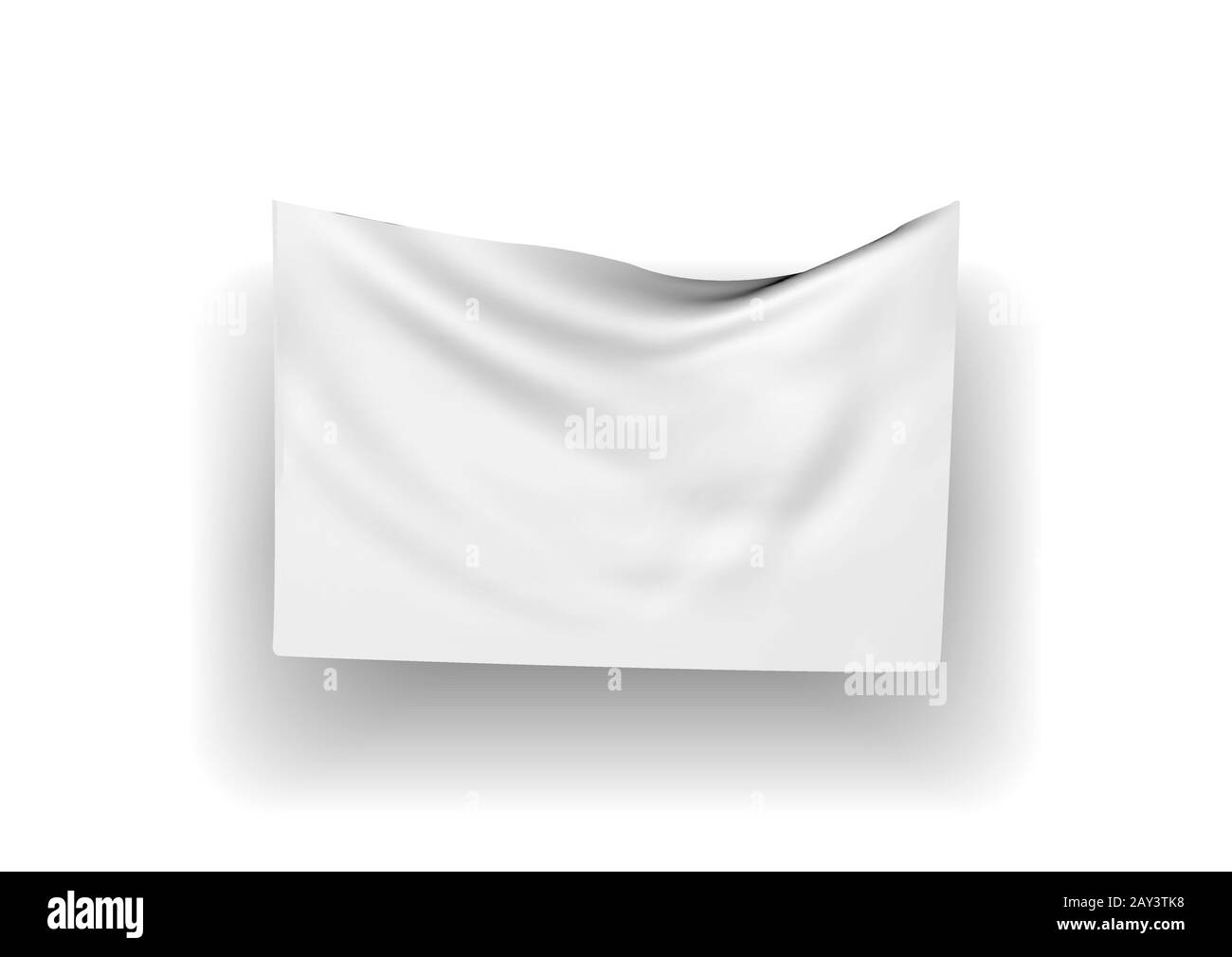White Textile Banners. Vector Template Ready for Your Text and Design ...