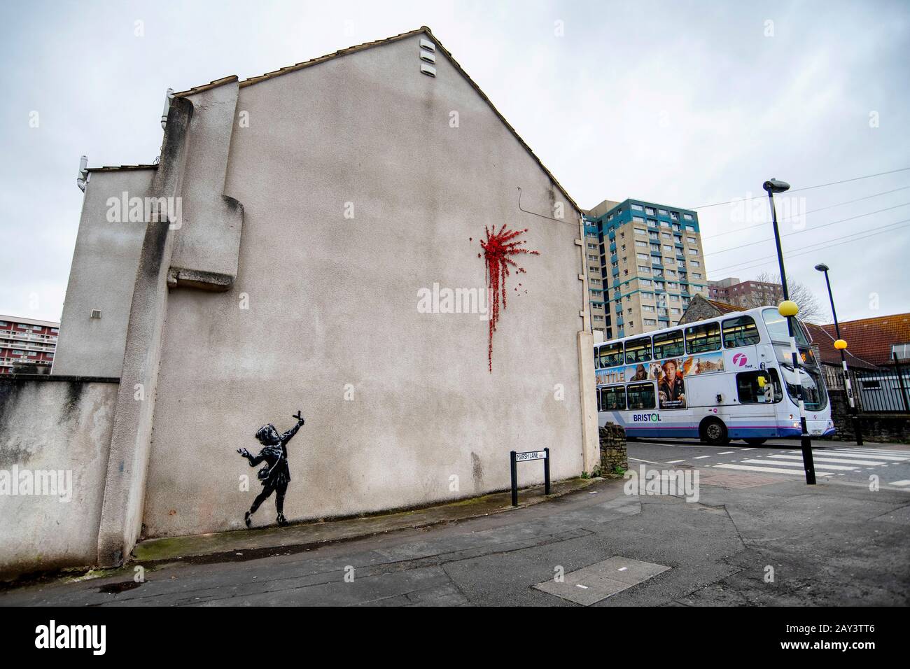 Banksy confirms new Valentine's Bristol mural is his. World-famous ...