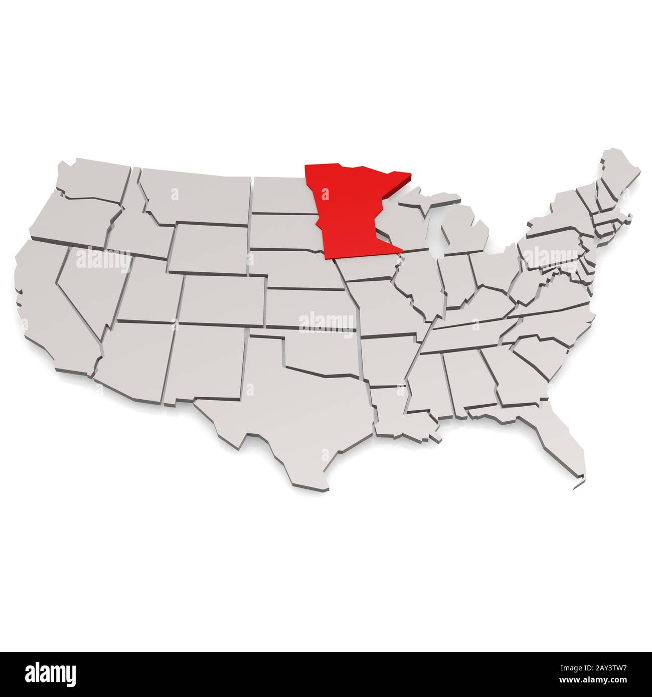 Minnesota us state outline Cut Out Stock Images & Pictures - Alamy